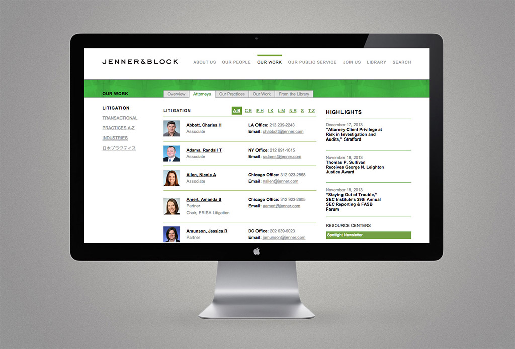 Jenner & Block project overview