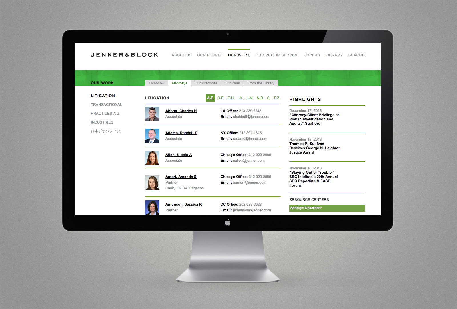 Jenner & Block project overview